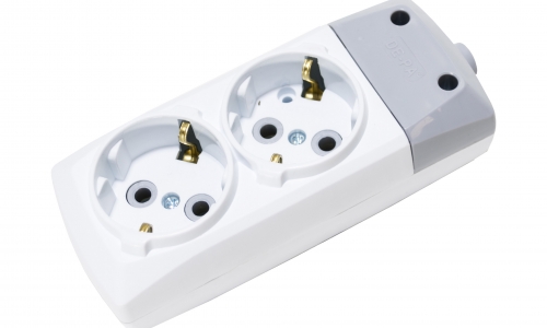 Razdelilec šuko brez kabla 2VT